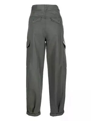 Carhartt Work In Progress Khaki Cotton High-waisted Cargo Trousers