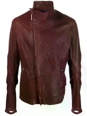 ISAAC SELLAM EXPERIENCE Imparable High-neck Leather Jacket