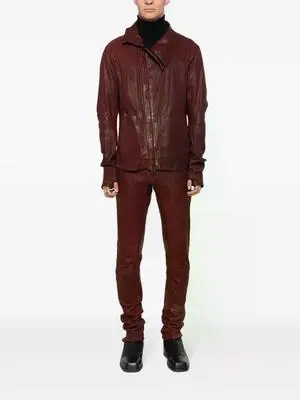 ISAAC SELLAM EXPERIENCE Imparable High-neck Leather Jacket