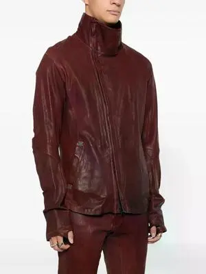 ISAAC SELLAM EXPERIENCE Imparable High-neck Leather Jacket