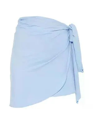 Hunza G Knot-detail Beach Skirt - Blue