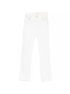 Roberto Cavalli 2000s Logo Plaque Trousers - White