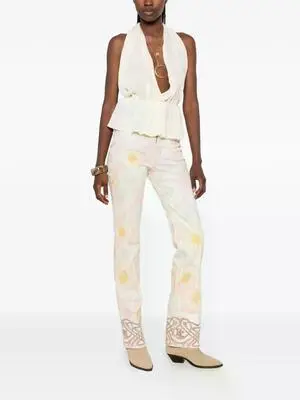 Roberto Cavalli 2000s Floral-print Jeans