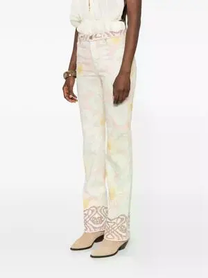 Roberto Cavalli 2000s Floral-print Jeans