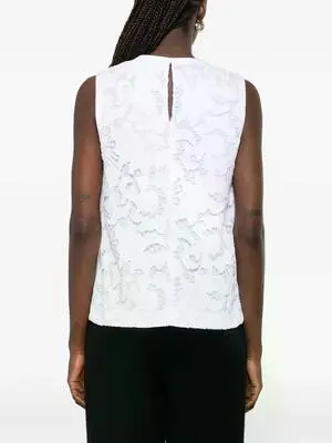 Max Mara Sleeveless Floral Lace Blouse