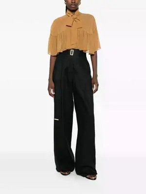 Max Mara Materia Belted Palazzo Pants