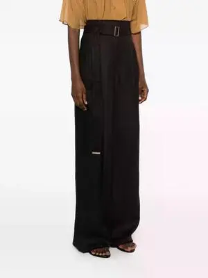 Max Mara Materia Belted Palazzo Pants