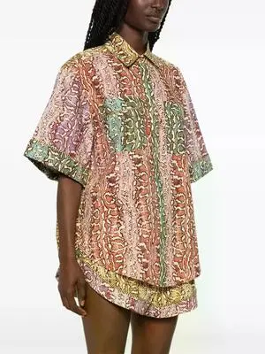 ALEMAIS Alemas Varna Snake-print Shirt