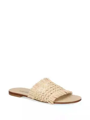 Casadei Woven Fringe Detail Sandals