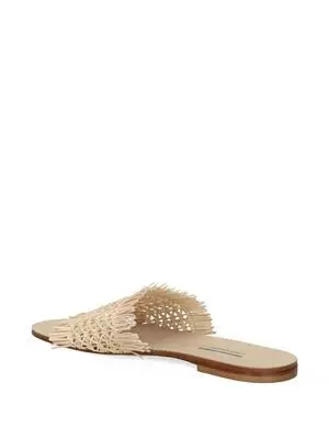 Casadei Woven Fringe Detail Sandals