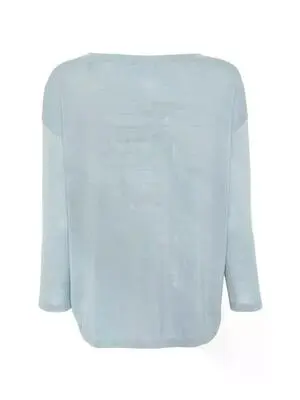 Akris Ribbed Boat Neck Sweater - Blue