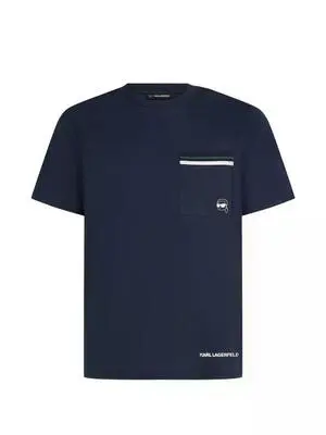 Karl Lagerfeld Striped-pocket T-shirt