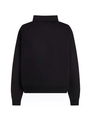 Karl Lagerfeld Logo-print Quarter-zip Sweater