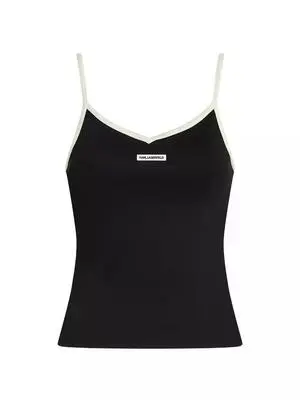 Karl Lagerfeld Logo Patch Contrast Trim Vest
