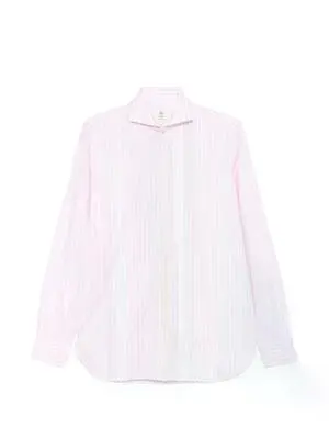 LUIGI BORRELLI Striped Long-sleeve Shirt - Pink