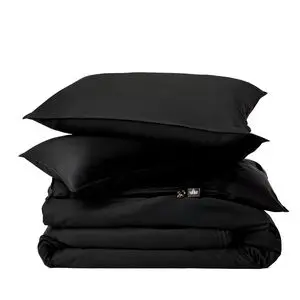 CANADIAN DOWN & FEATHER COMPANY Duvet Cover Set With Three Sided Zipper, Us Queen / Uk King Bear - Black