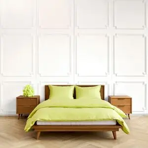 CANADIAN DOWN & FEATHER COMPANY Duvet Cover Set With Three Sided Zipper, Us King / Uk Super King Pistachio - Green