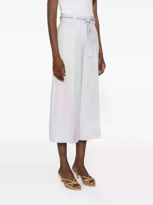 Zimmermann Belted Cropped Wide-leg Trousers