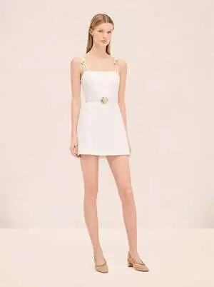 Alexis Basei Sleeveless Romper With Gold Hardware - Ivory