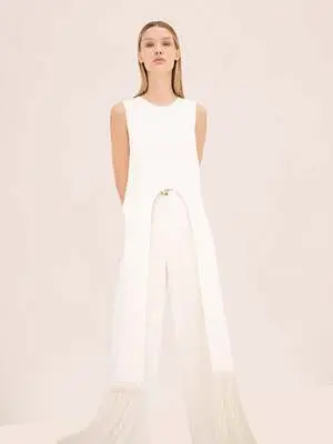 Alexis Spargi Wide Leg Pants With Fringe Hem