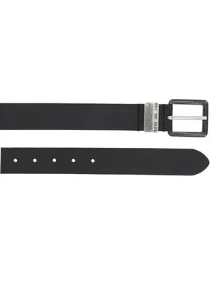 DIESEL® Leather Belt With Logo Detail