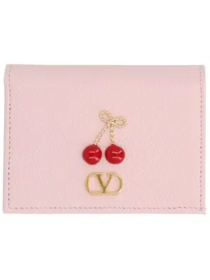 Valentino Garavani Portafoglio "cherryfic" Con Logo - Pink