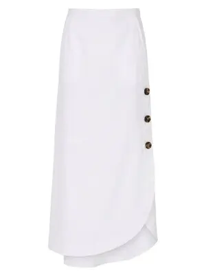 Max Mara Viscose And Linen Canvas Skirt