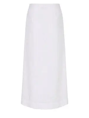Max Mara Viscose And Linen Canvas Skirt