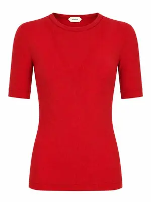Versace Ribbed T-shirt With Embroidery