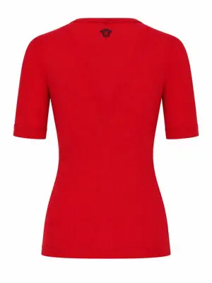 Versace Ribbed T-shirt With Embroidery