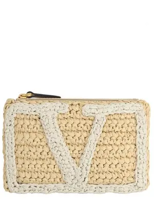 Valentino Garavani Viva Superstar" Crochet Pouch - Beige