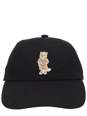 Maison Kitsuné Dressed Fox" Baseball Cap - Black