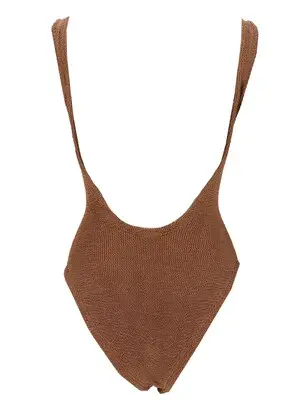 Hunza G Square Neck Swimsuit - Brown