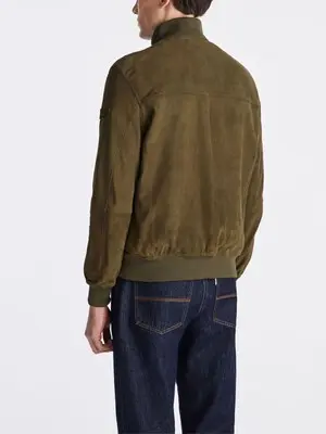 Peuterey Suede Bomber Jacket - Green