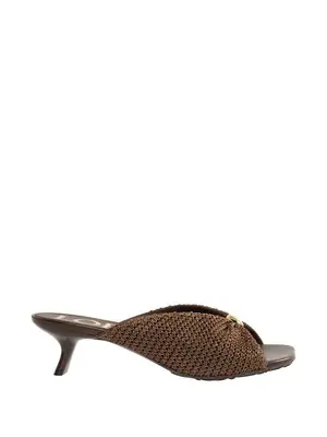 Loewe Pebble Raffia Mules