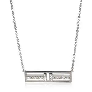 Tiffany & Co. White Gold Diamond Pendant Necklace - White_gold