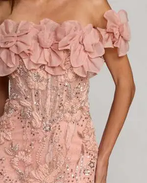 MAC DUGGAL COLLECTION Embellished Off-the-shoulder Mermaid Gown