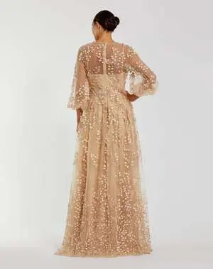 Mac Duggal Embroidered A-line Gown