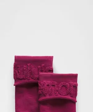 Lululemon Fold-over Terry Quarter Socks - Raspberry Rave