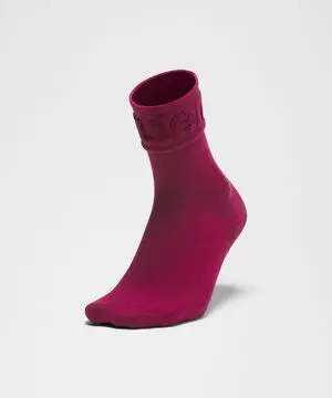 Lululemon Fold-over Terry Quarter Socks - Raspberry Rave