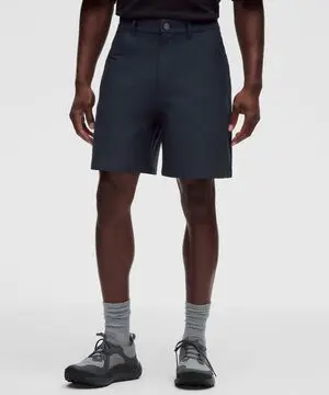 Lululemon Easy Five Relaxed-fit Cotton-blend Shorts - True Navy