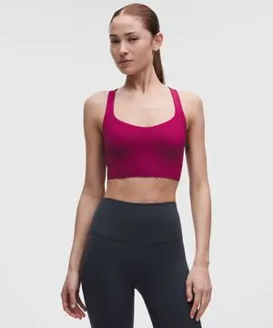 Lululemon Flexyflex Strappy Longline Yoga Bra - Raspberry Rave