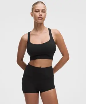 Lululemon Flexyflex Strappy Longline Yoga Bra - Black