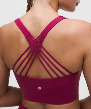 Lululemon Flexyflex Strappy Longline Yoga Bra - Raspberry Rave