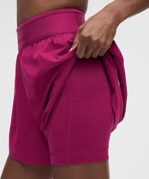 Lululemon License To Train Super-high-rise 2-in-1 Short - Raspberry Rave