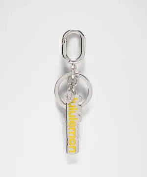 Lululemon Charm Keychain - Lemon Lush/silver