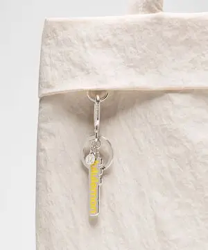 Lululemon Metal Keychain - Lemon Lush/silver