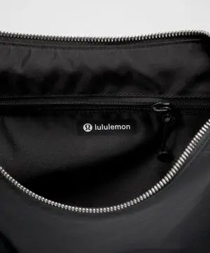 Lululemon Convertible Ruched Crossbody Bag - Black/black/silver