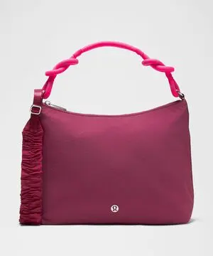 Lululemon Convertible Ruched Crossbody Bag - Raspberry Rave/flamingo Fun/silver