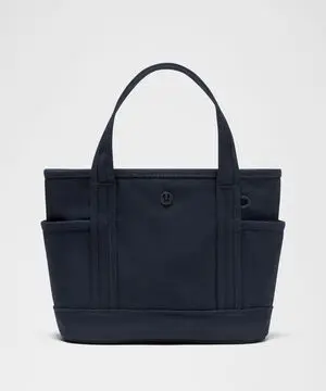 mini multi-pocket canvas tote bags